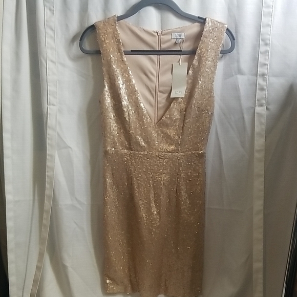 Tobi | Dresses | Tobi Gold Sequin Mini Dress | Poshmark